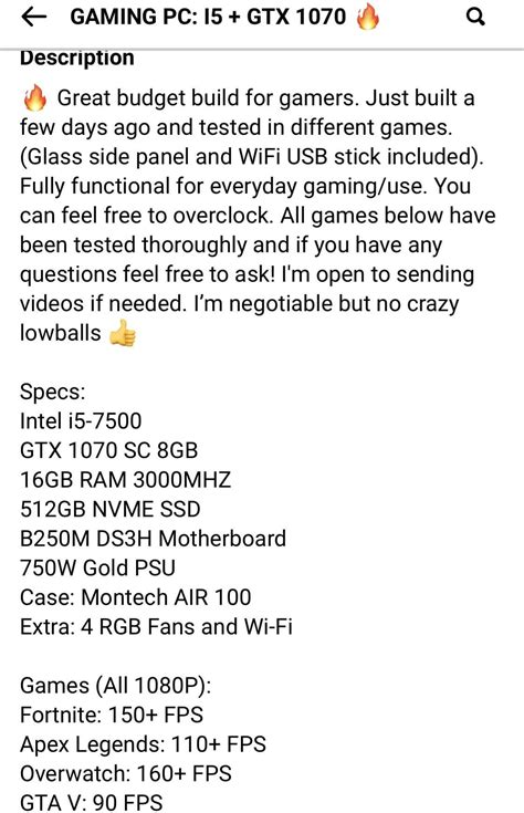 Is 440 Fair For These Specs Rgamingpc