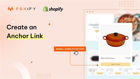 Foxify Gen 1 How To Create An Anchor Link Foxify Pagebuilder Shopify Tutorial Youtube