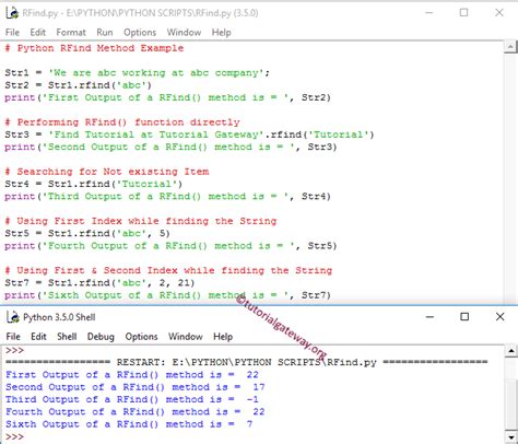 Python Rfind