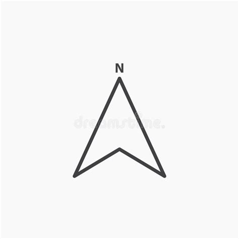 Northline In Thin Line Black Color Flat Simple Vector Symbols Illustration Stock Vector