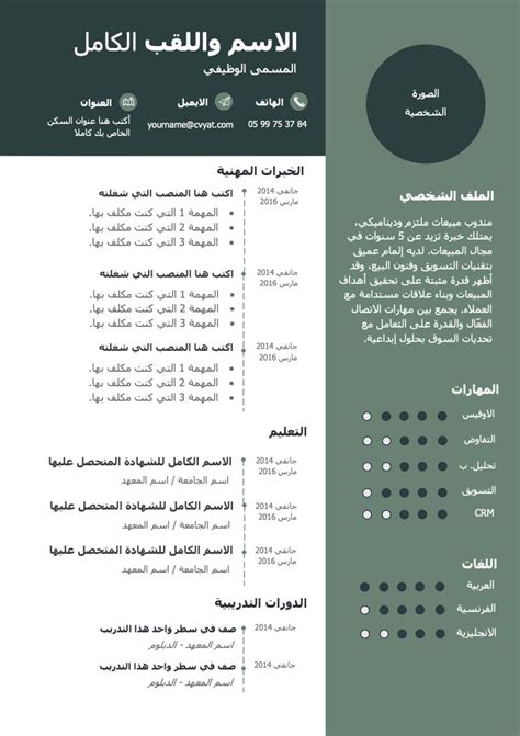 نماذج سيرة ذاتية بالعربي تحميل سيفي مجانا Word