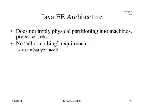 Ppt Exploring Java Ee 5 Architecture And Components Powerpoint