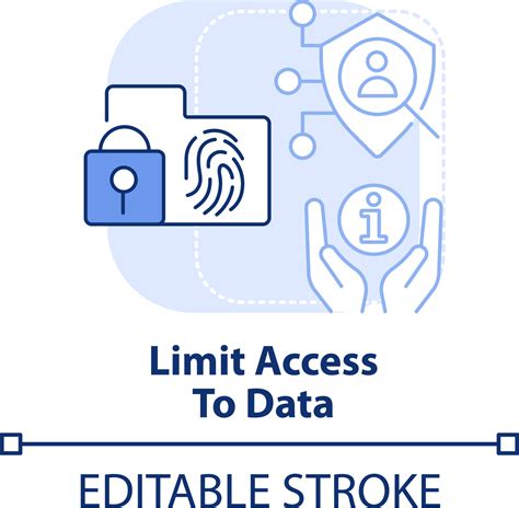 Limit Access To Data Light Blue Concept Icon Manage Customer Digital