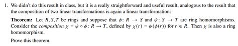 solved theorem let r s t be rings and suppose that ϕ r→s