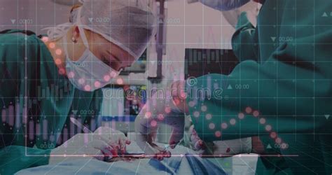 Surgeon Making Incision And Assistant Handing Tools In Medical Surgery
