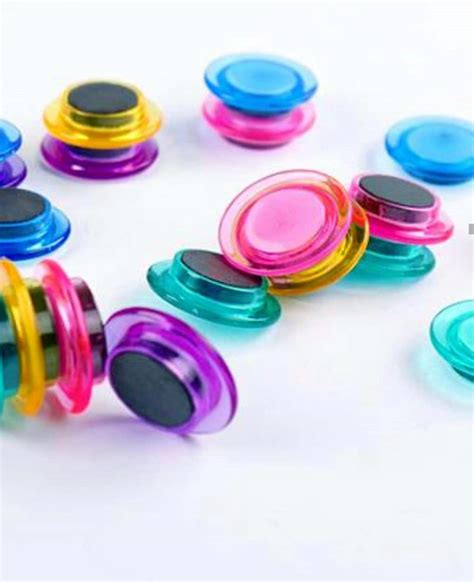 مگنت تخته وایت برد شفاف طرح دایره بزرگ بسته 10عددی فروشگاه آسمان