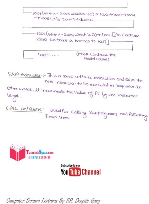 Machine Control Flow Operations In The Instruction Set Architecture