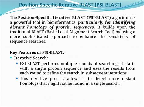 Phi Blast Psi Blast Bioinformatics Pptx