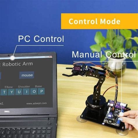 [instock] Adeept 5 Dof Robot Arm 5axis Robotic Arm Kit Compatible With Arduino Ide