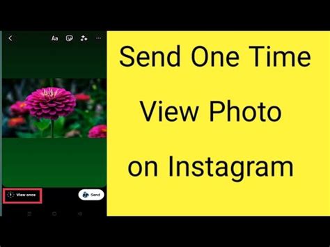 How To Send One Time View Photo On Instagram How To Send One Time Picture On Instagram YouTube