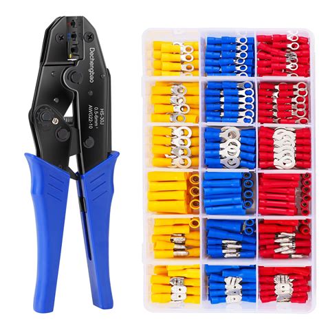 Buy Insulated Wire Terminal Crimping Tool Kit 0 5 6mm² Ratchet Crimping Plier Cable Lug Pliers