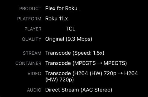 what is being transcoded r plex