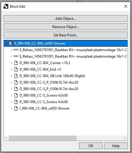 blockeditor overview with a lot of nested blocks rhino for windows