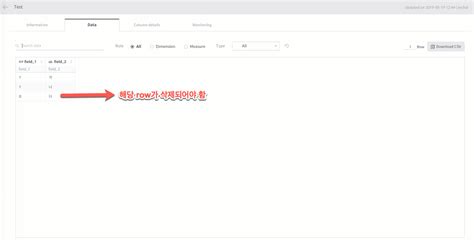 When Setting The Missing Data To Discard In The Ingestion Setting Of The Measure Column The Row