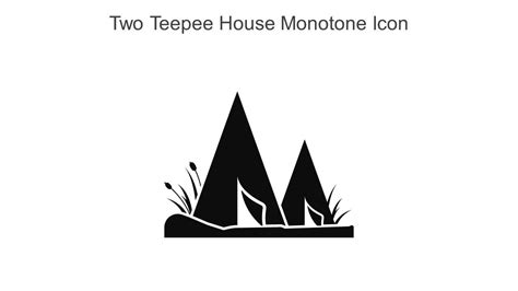 Two Teepee House Monotone Icon In Powerpoint Pptx Png And Editable Eps Format PPT Slide