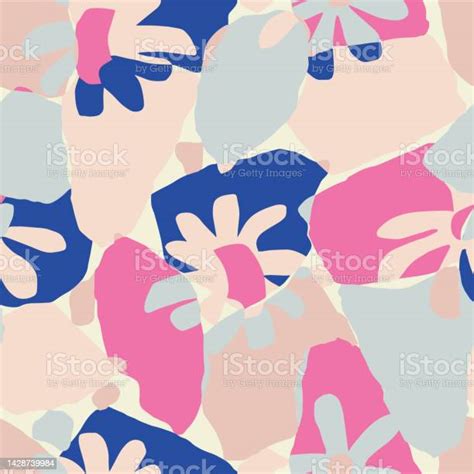 벡터 간단한 꽃과 레이어 모양 일러스트 레이 션 원활한 반복 패턴 귀여운에 대한 스톡 벡터 아트 및 기타 이미지 귀여운 꽃 식물 디자인 Istock