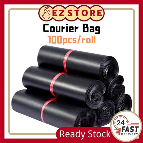 100 Pcs Courier Bag Packaging Bag Parcel Bag Kurier Beg Pos Shipping Bag Flyers Murah Beg