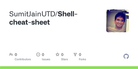 GitHub SumitJainUTD Shell Cheat Sheet