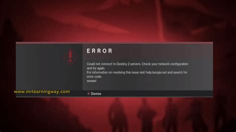 How To Solve Bungie Error Code Weasel In The Destiny 2
