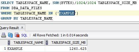 Discover BI Oracle 12c Find Default And TemporaryTablespaces And Size Of Database Schemas