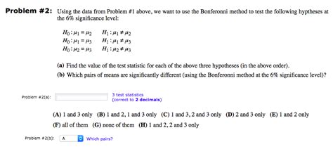 Solved 2 Using The Data From Problem 1 Above We Want