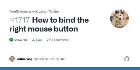 How To Bind The Right Mouse Button Tomschimansky Customtkinter Discussion Github