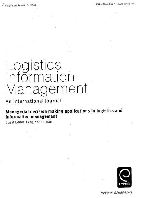 Pdf An Integrated Approach For Supplier Selection