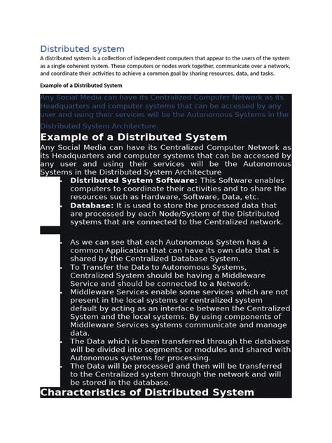 distributed system pdf distributed computing client server model