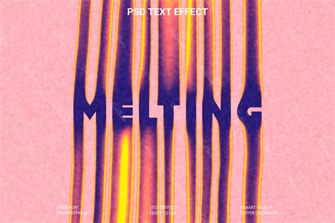 Melting Text Style Effect Photoshop Premium Psd File