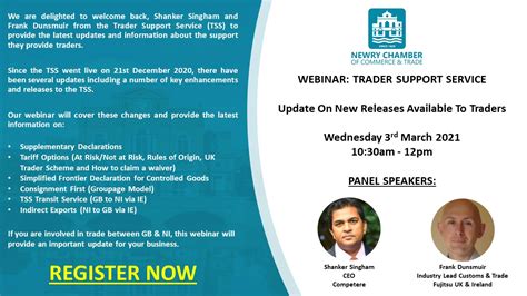 Webinar Trader Support Service Newry Chamber