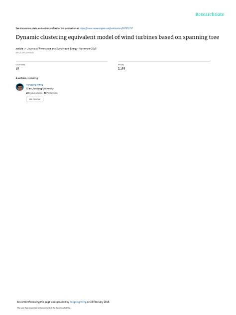 Dynamicclusteringequivalentmodelofwindturbin Pdf Electrical Engineering