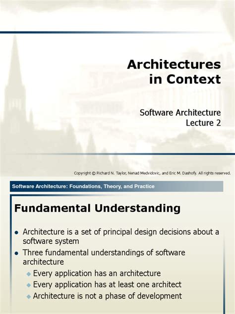 Architectures In Context Software Architecture Pdf Software Architecture Software Development