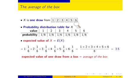 33 Expected Value Of A Sample Sum Youtube