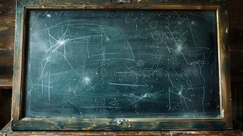 Scratched Chalkboard In Rustic Classroom Stock Image Image Of Scratched Weathered 323351935
