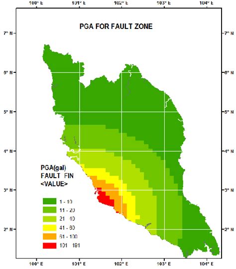 PGA For Fault Zone Download Scientific Diagram