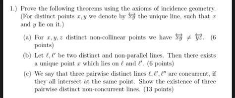 Solved 1 Prove The Following Theorems Using The Axioms Of