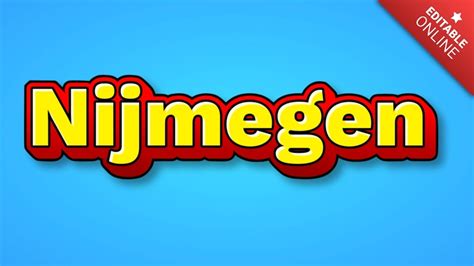 Nijmegen | Yellow And Red Superhero | Text Effect Generator