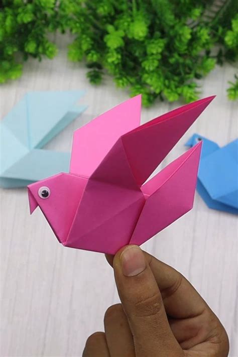 Diy Paper Bird Tutorial How To Make An Origami Flapping Bird Easy