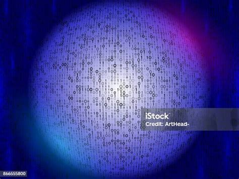 Hex Code Digital Concept Abstract Digital Sphere Of Binary Code On A