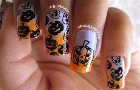 Top 15 Amazing Halloween Pumpkin Nail Art Ideas Fabulous Nail Art Designs
