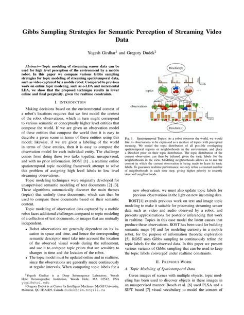 PDF Gibbs Sampling Strategies For Semantic Perception Of Streaming Video Data