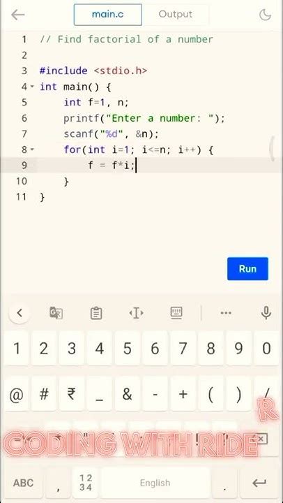 Find The Factors Of Given Number In C Language Coding Status Shorts Coding C