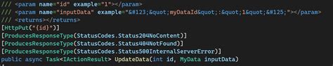 Param Example Attribute Complex Type Support Issue Domaindrivendev Swashbuckle