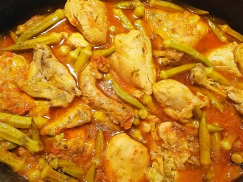 Пиле с бамя на фурна Annas Cooking House