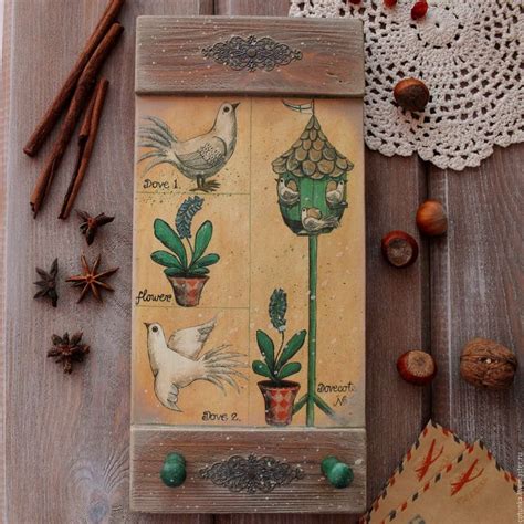 Ключница вешалка декупаж ключница прованс вешалка для ключей в интернет магазине на Ярмарке