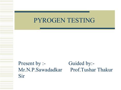 Pyrogen Testing