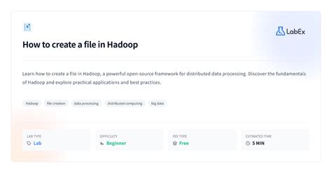 How To Create A File In Hadoop Labex