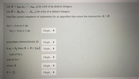 Solved Let A A0a1⋯am−1 Be A List Of M Distinct