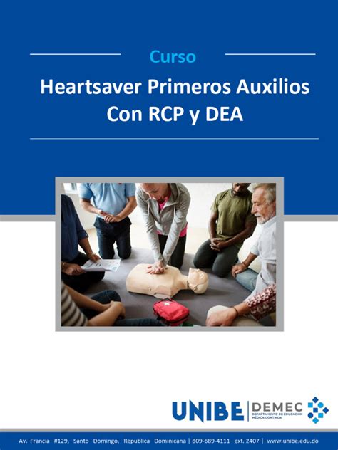 Curso Rcp Y Dea En Primeros Auxilios Pdf Reanimación Cardiopulmonar Primeros Auxilios