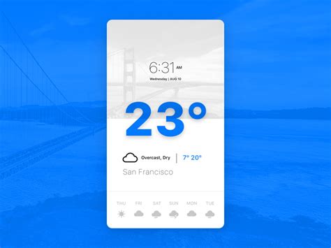 Minimal Weather Ios App Ui Free Download